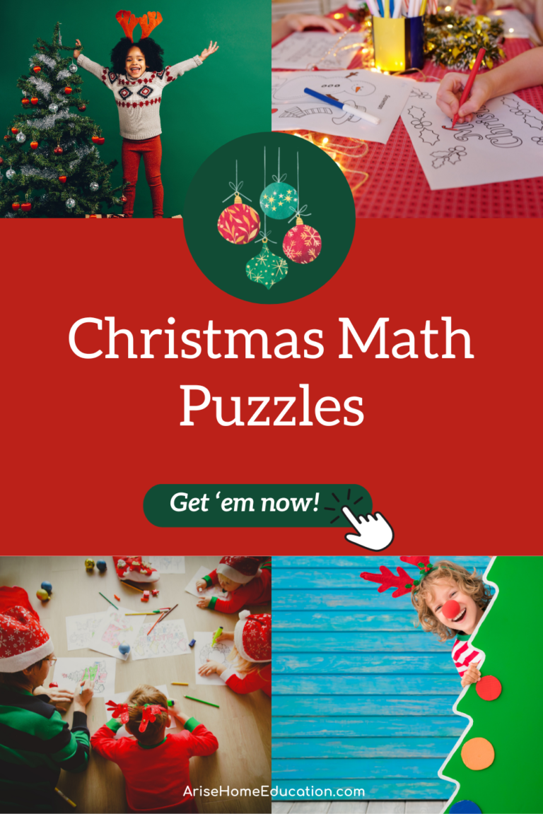 Christmas Math Puzzles and Activities for Homeschoolers - Arise Home ...