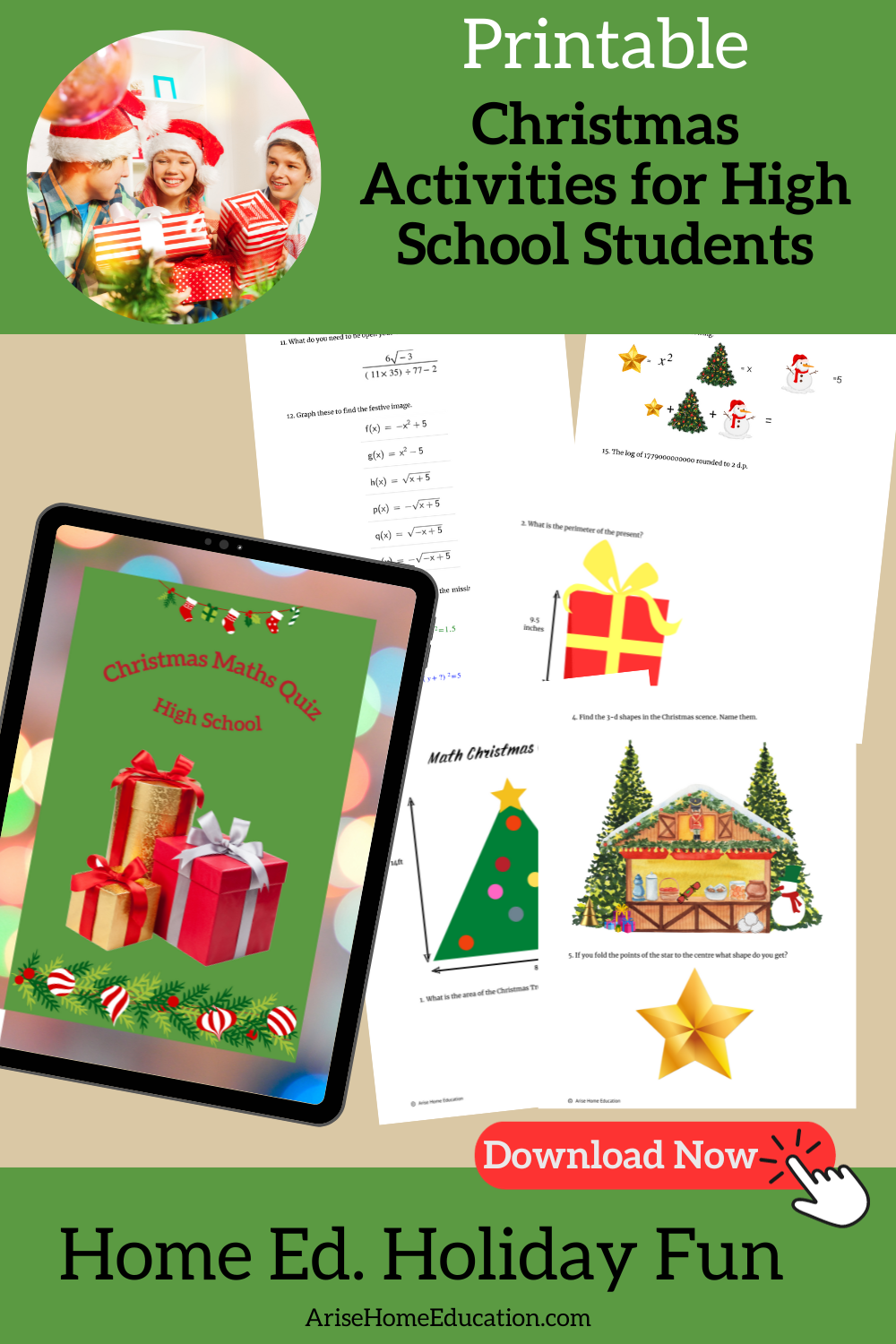 Christmas Activities for High School Students - Arise Home Education