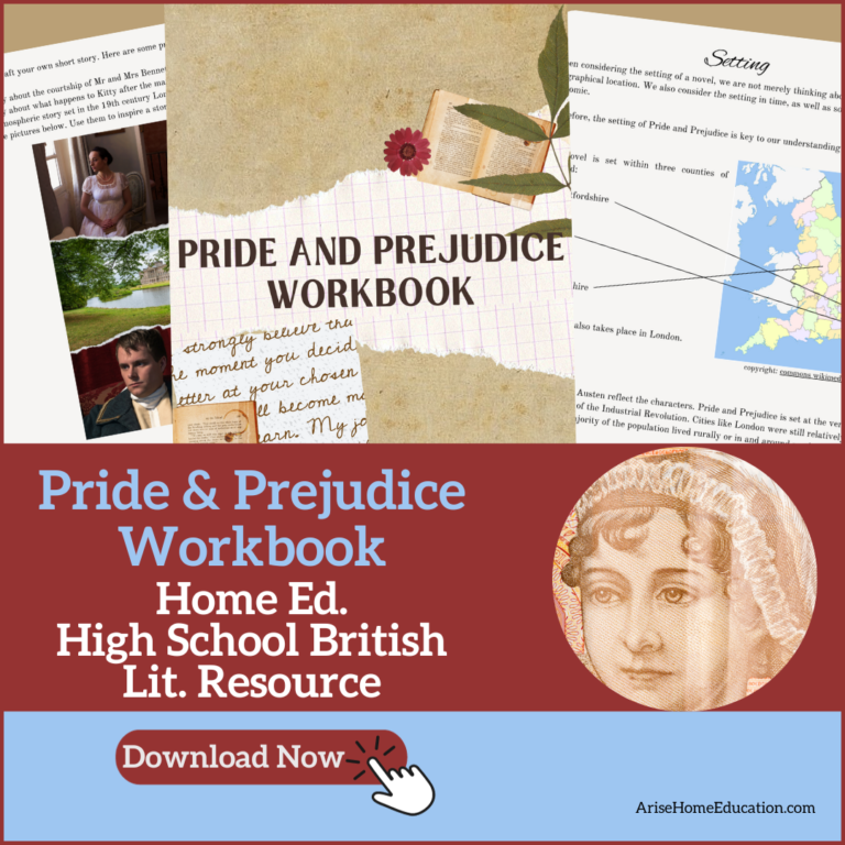 Pride and Prejudice Jane Austen Book Review - Arise Home Education