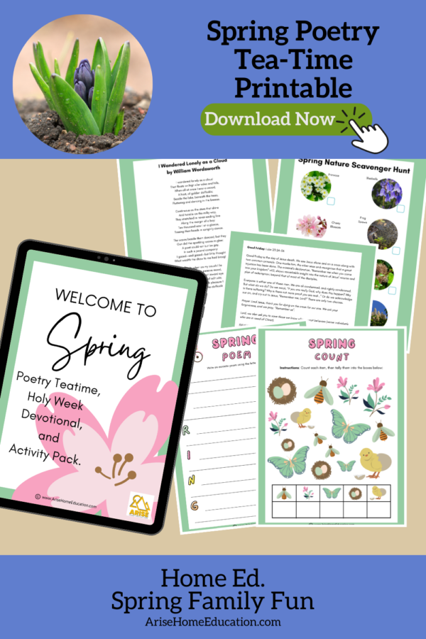Spring Poems for Kids Printable: A Poetry Tea Time Pack - Arise Home ...